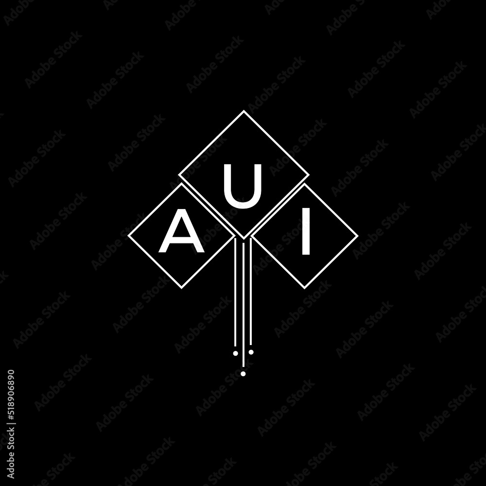 AUI letter logo design with white background in illustrator, AUI vector ...