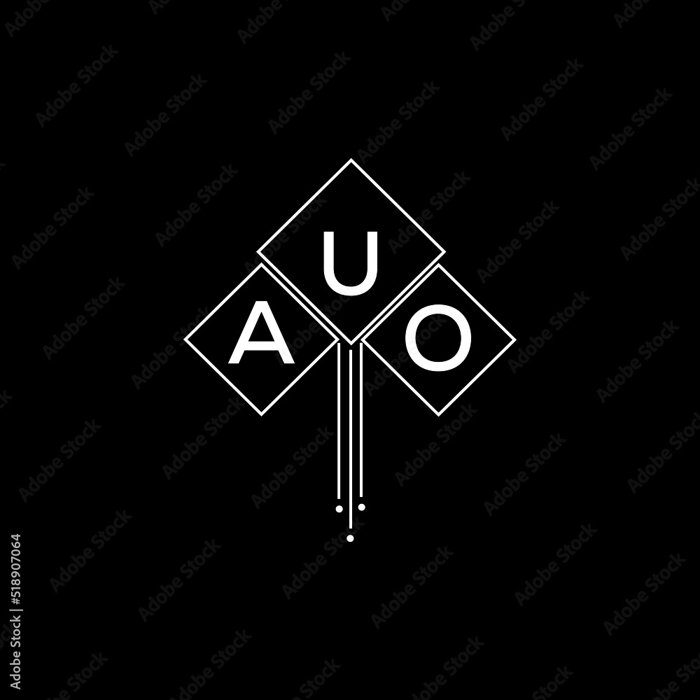 AUO letter logo design with white background in illustrator, AUO vector ...