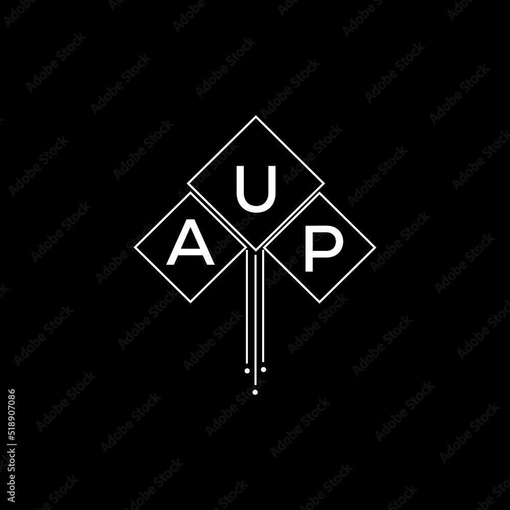 AUP letter logo design with white background in illustrator, AUP vector ...