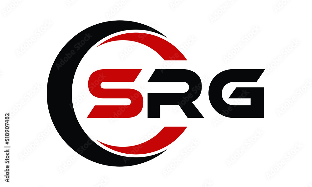 SRG three letter swoosh logo design vector template | monogram logo ...