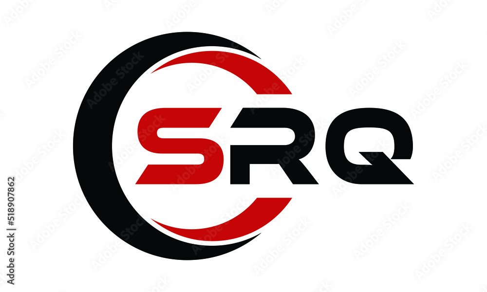 SRQ three letter swoosh logo design vector template | monogram logo ...