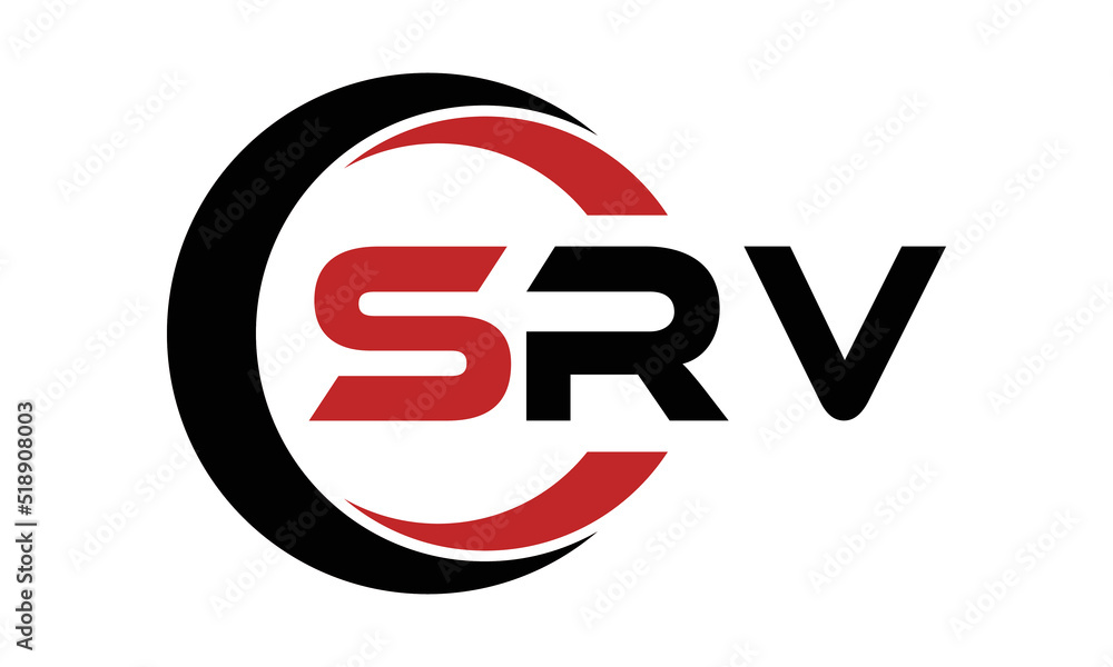 SRV three letter swoosh logo design vector template | monogram logo ...