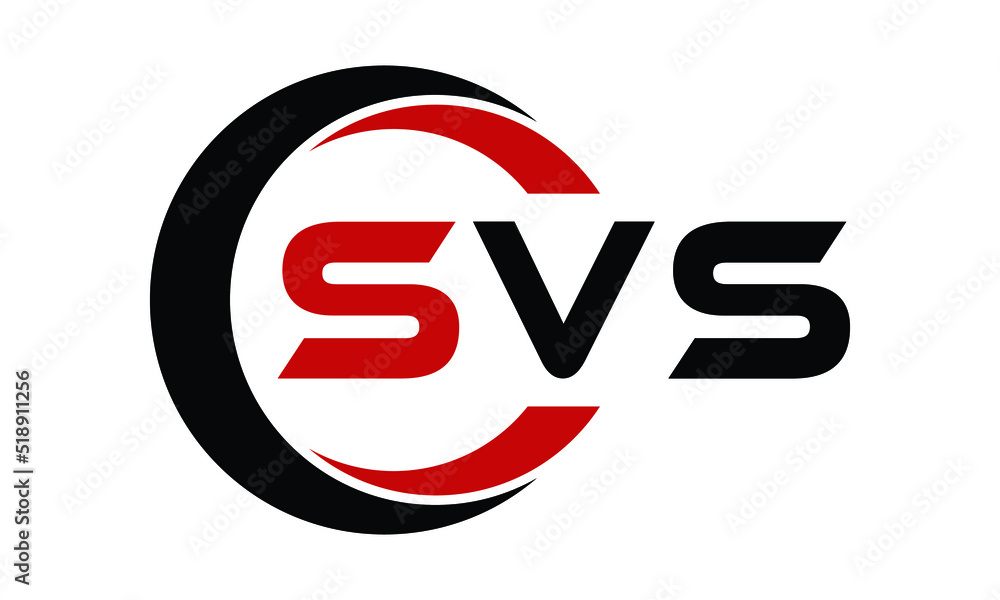 TVS three letter swoosh logo design vector template | monogram logo ...