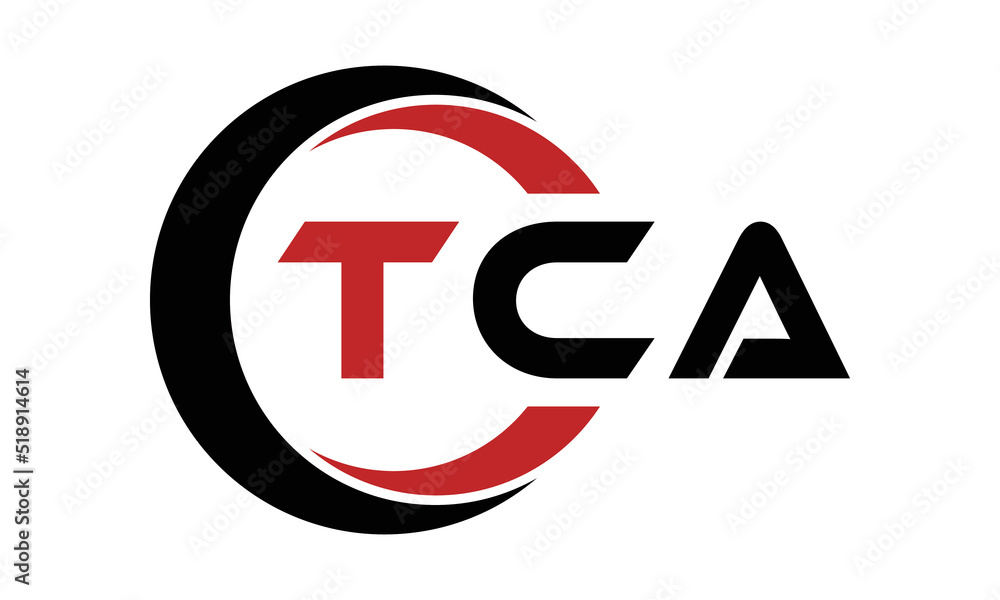 TCA three letter swoosh logo design vector template | monogram logo ...