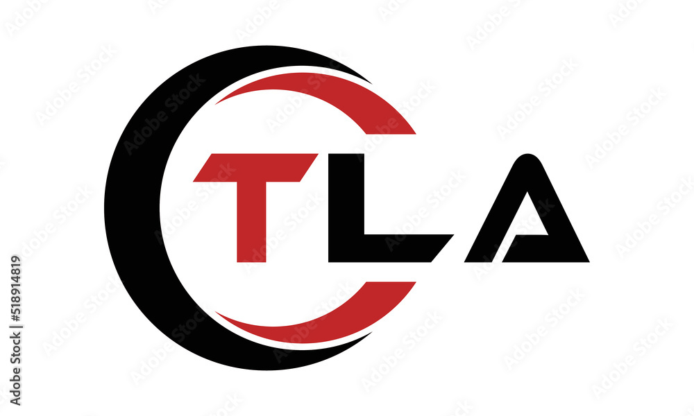 TLA three letter swoosh logo design vector template | monogram logo ...