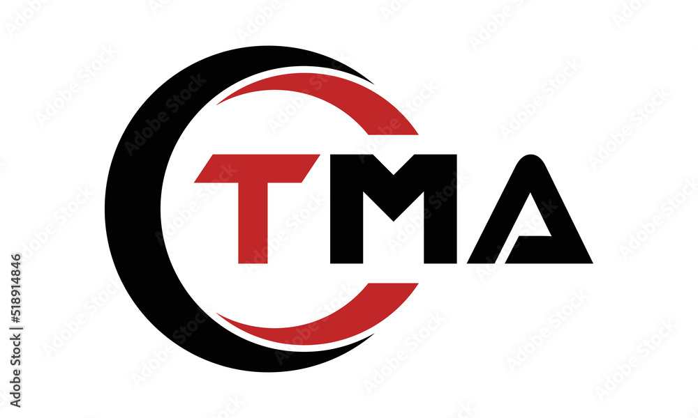 TMA three letter swoosh logo design vector template | monogram logo | abstract logo | wordmark ...