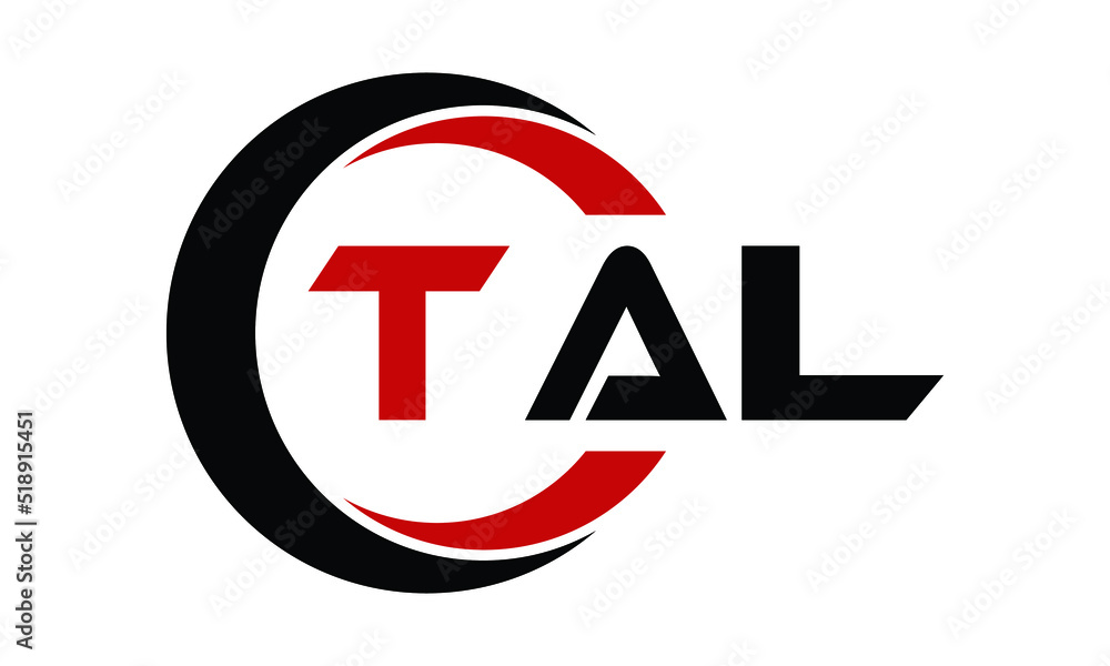 TAL three letter swoosh logo design vector template | monogram logo ...