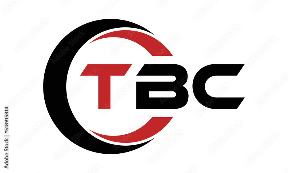 TBC three letter swoosh logo design vector template | monogram logo ...