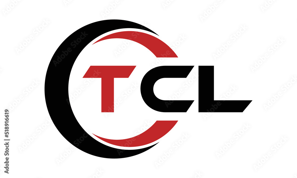 TCL three letter swoosh logo design vector template | monogram logo ...