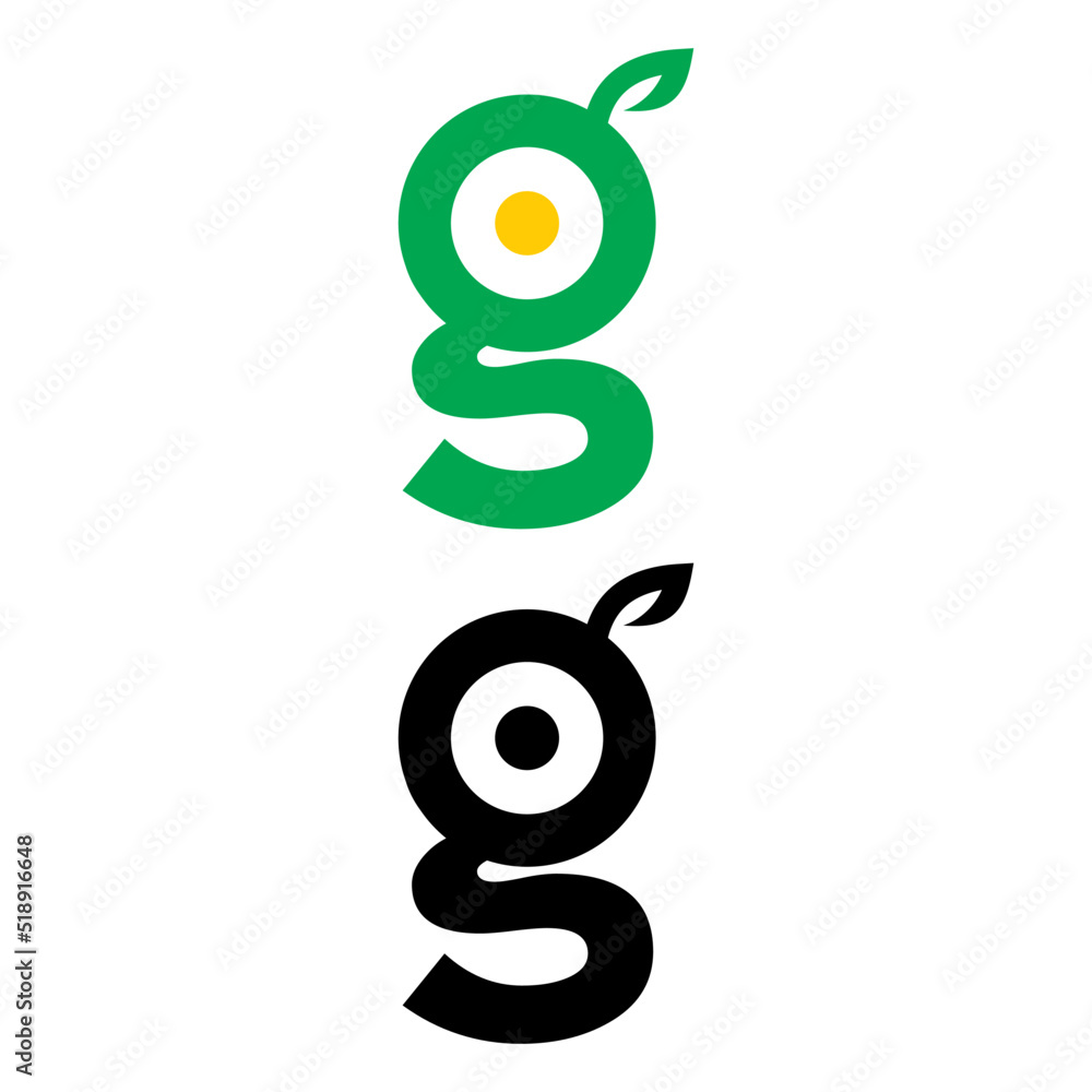 letter G growing logo vector Stock Vector | Adobe Stock
