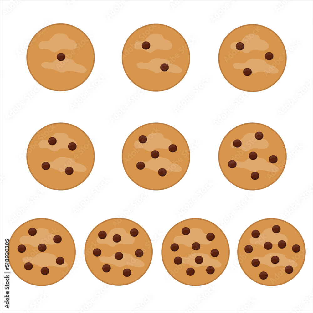 Chocolate Chips Counting Cookies Clipart Numbers 1 To 10 Learning To chocolate-chips-counting-cookies-clipart-numbers-1-to-10-learning-to
