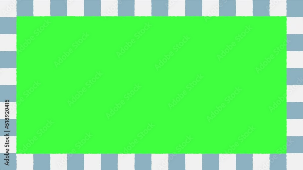 Vidéo Stock Blue Checkers Green Screen Frame Edges Animation. Chroma ...