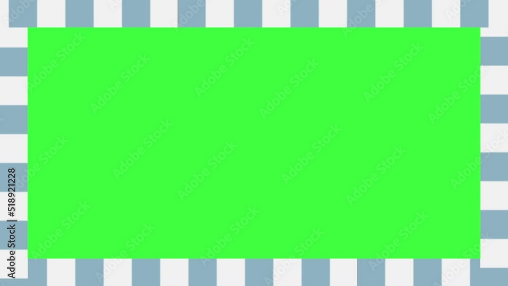 Blue Green Screen Animated Border, Checkers Moving Clockwise. Blue ...
