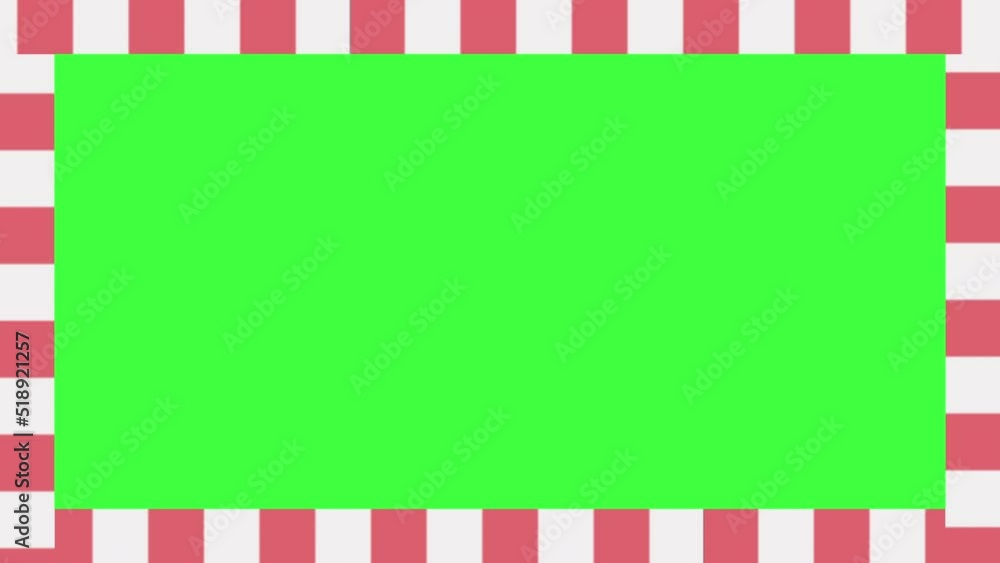 Red Green Screen Animated Border, Checkers Moving Clockwise. Red ...