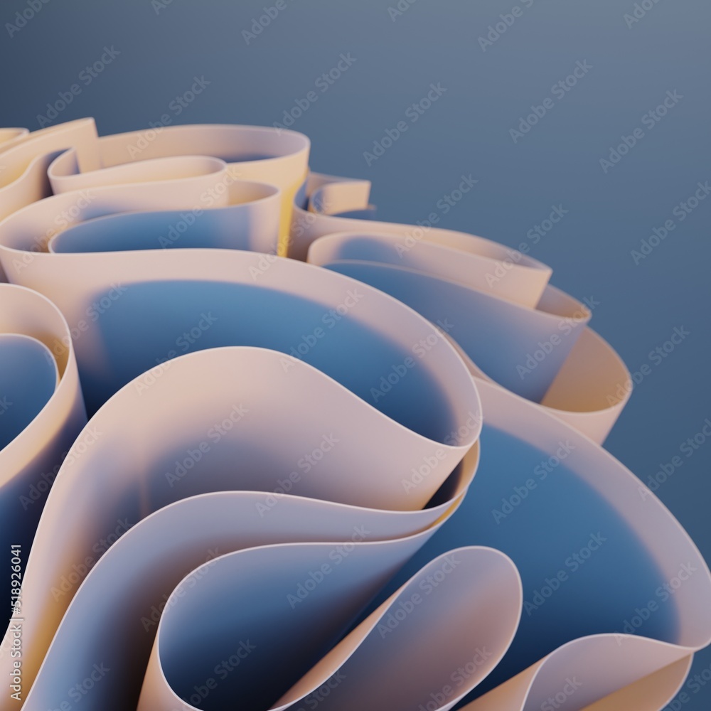 Background screensaver with a trendy design. Waves of fabric on the ...