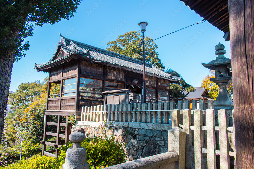 Kurashiki, Okayama, JAPAN - Dec 2 2021 : Old wooden observatory in the ...