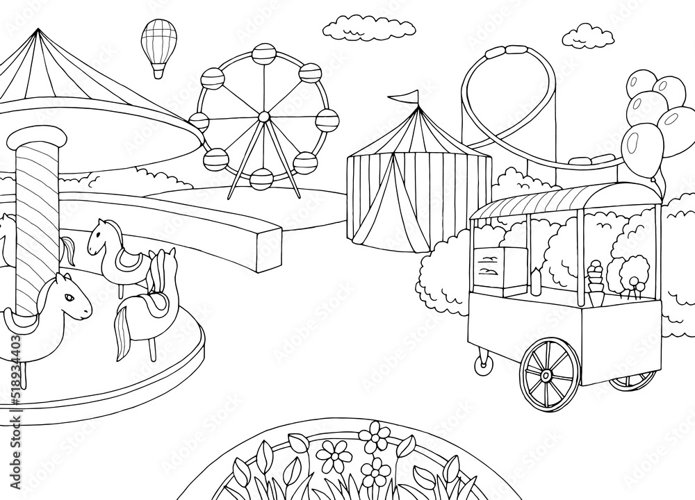 Cartoon Amusement Park Vector Simple Stroke Park Draw - vrogue.co Cartoon Amusement Park Vector Simple Stroke Park Draw - vrogue.co