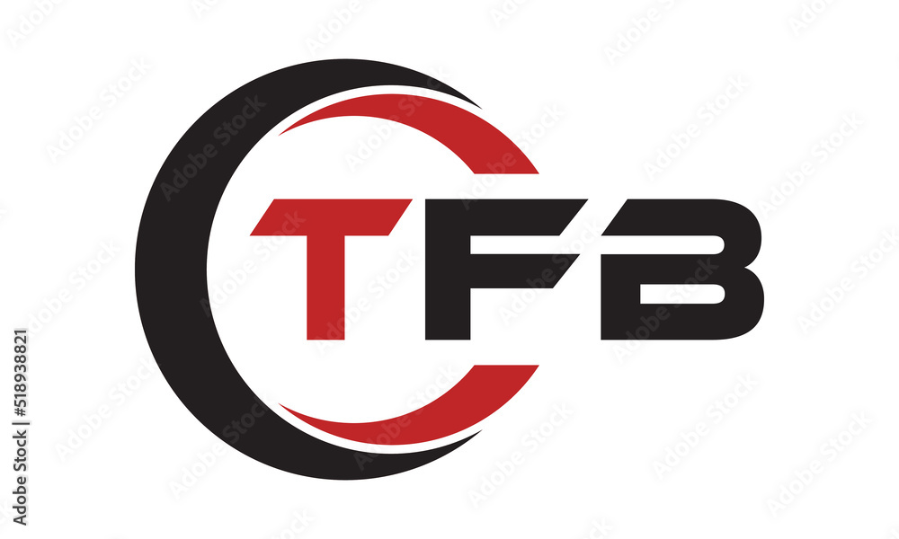 TFB three letter swoosh logo design vector template | monogram logo ...