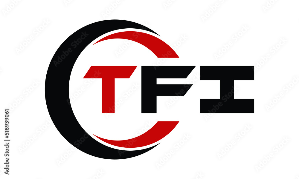 TFI three letter swoosh logo design vector template | monogram logo ...