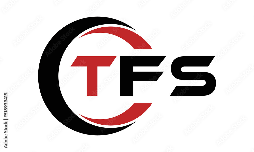 TFS three letter swoosh logo design vector template | monogram logo ...