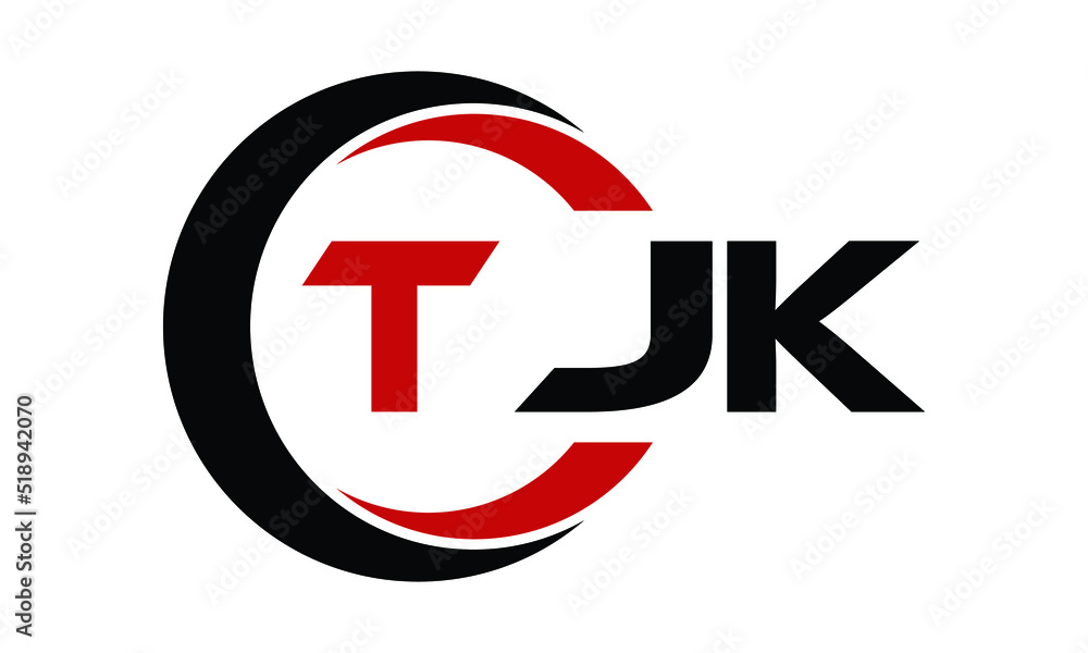 TJK three letter swoosh logo design vector template | monogram logo ...
