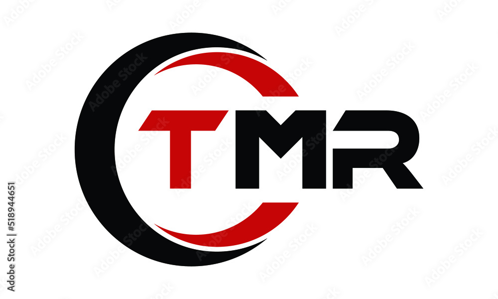 Vetor de TMR three letter swoosh logo design vector template | monogram ...