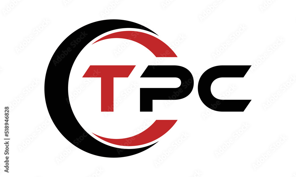 TPC three letter swoosh logo design vector template | monogram logo | abstract logo | wordmark ...