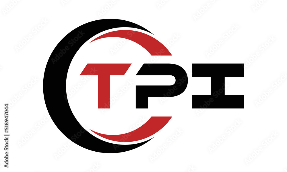 TPI three letter swoosh logo design vector template | monogram logo ...