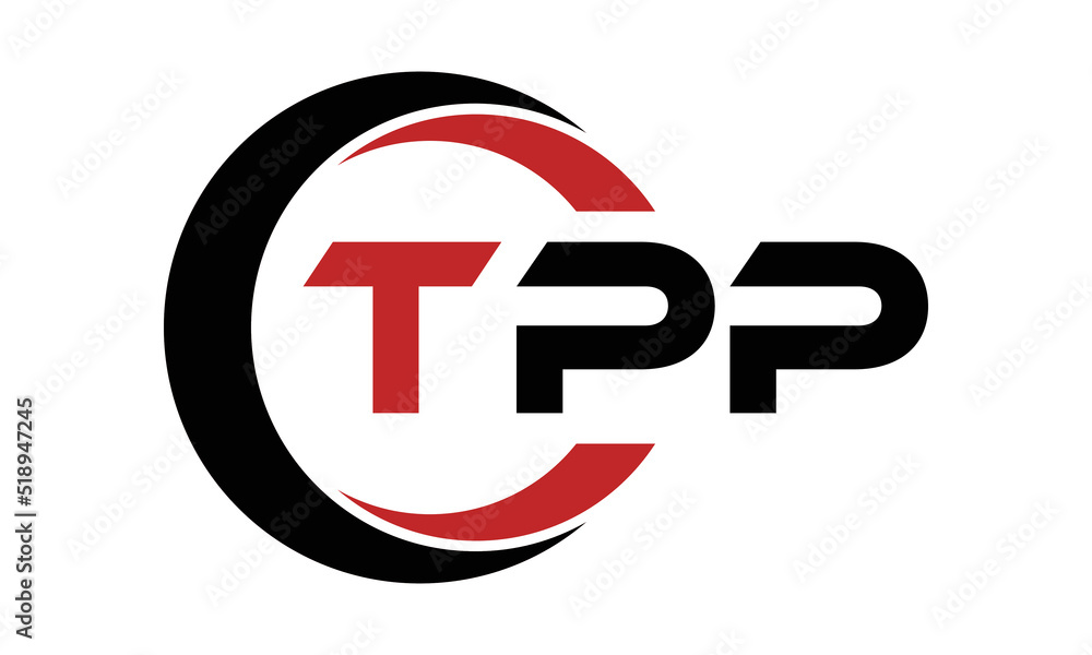 Tpp Three Letter Swoosh Logo Design Vector Template Monogram Logo Abstract Logo Wordmark