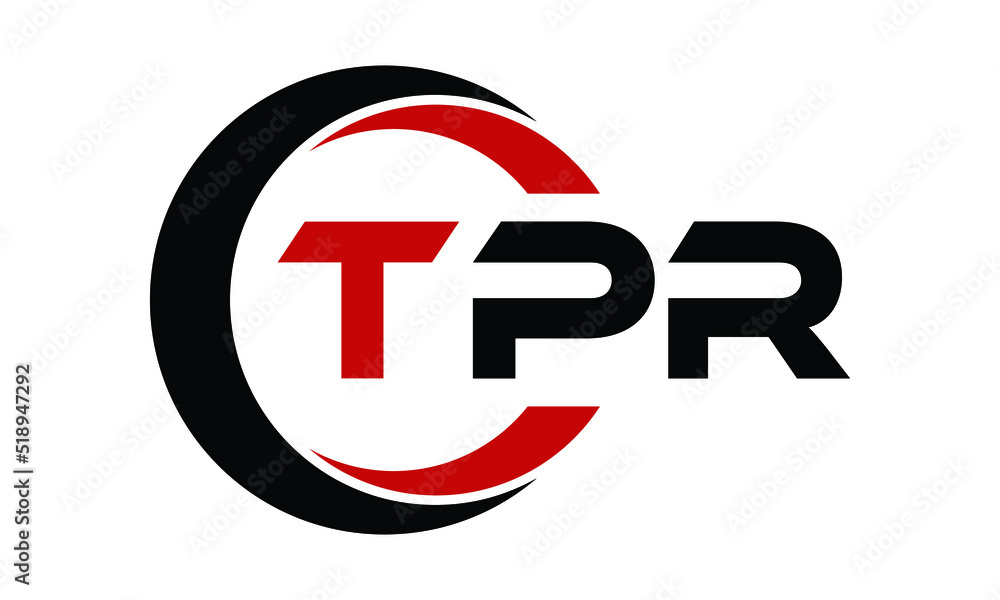 TPR three letter swoosh logo design vector template | monogram logo ...