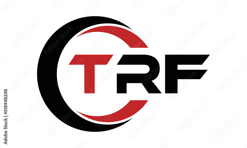 TRF three letter swoosh logo design vector template | monogram logo ...