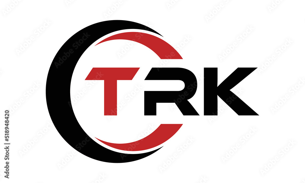 TRK three letter swoosh logo design vector template | monogram logo ...