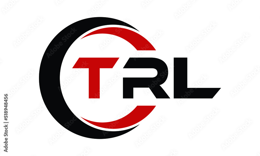 TRL three letter swoosh logo design vector template | monogram logo ...