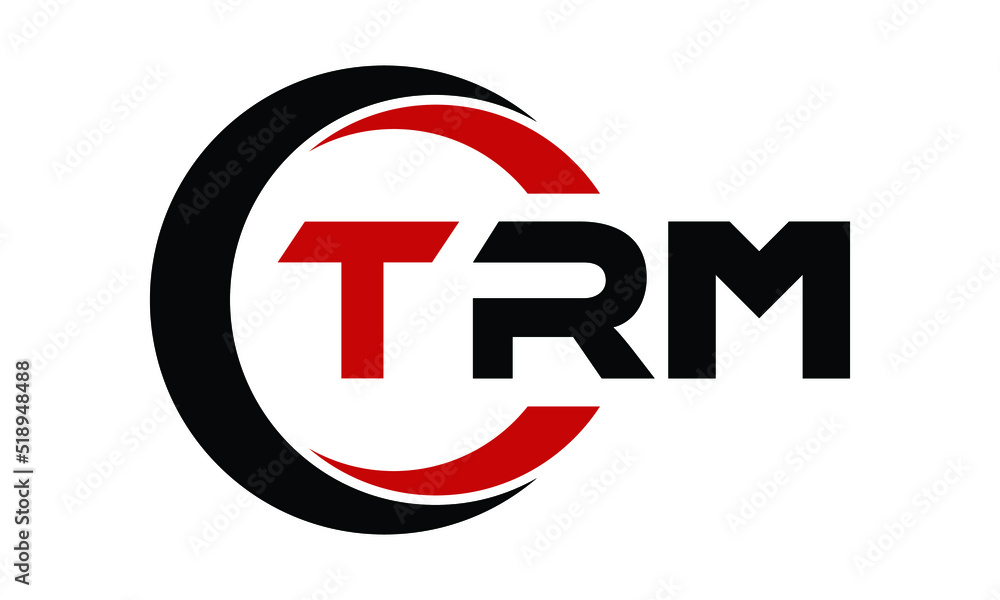 TRM three letter swoosh logo design vector template | monogram logo ...