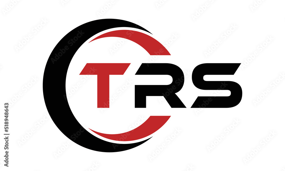 TRS three letter swoosh logo design vector template | monogram logo ...