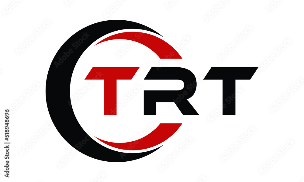 TRT three letter swoosh logo design vector template | monogram logo | abstract logo | wordmark ...
