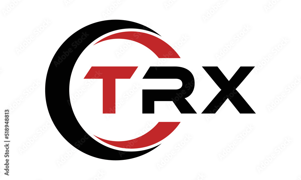TRX three letter swoosh logo design vector template | monogram logo ...