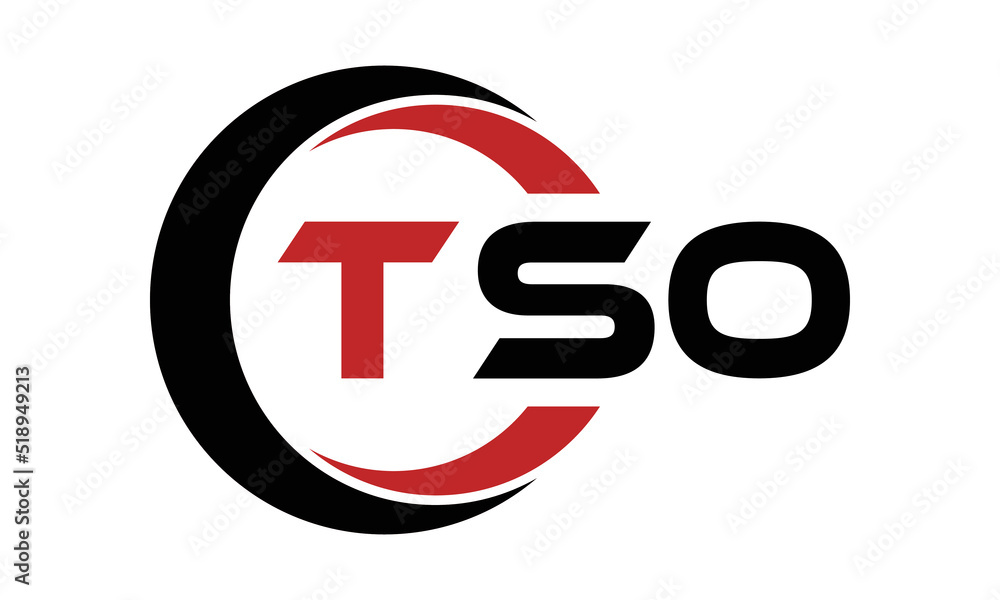 TSO three letter swoosh logo design vector template | monogram logo ...