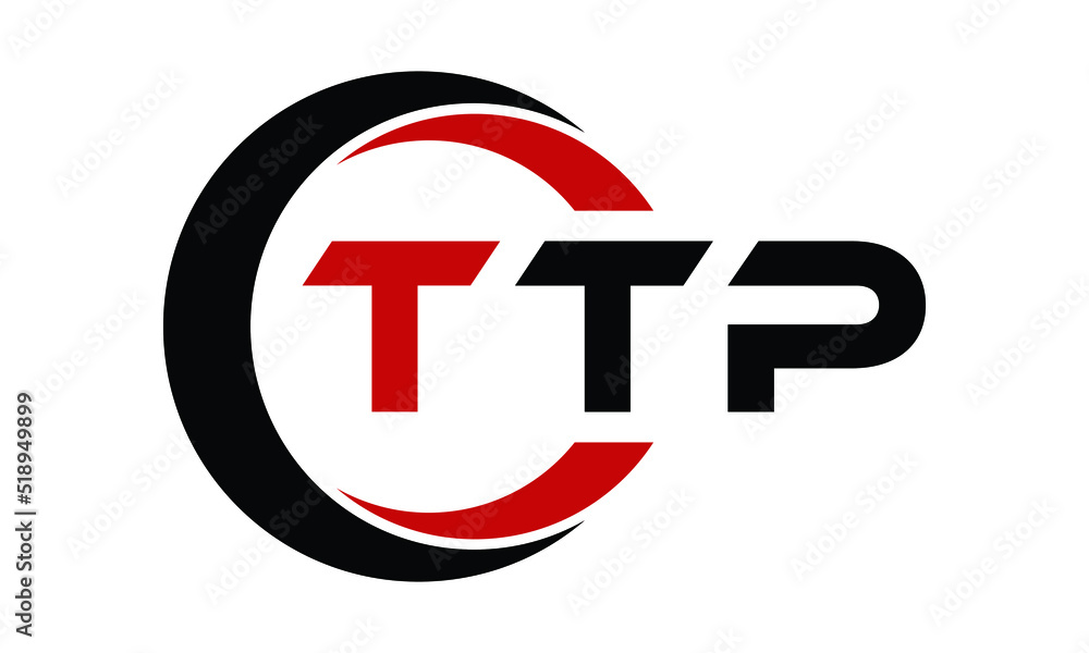 TTP three letter swoosh logo design vector template | monogram logo | abstract logo | wordmark ...