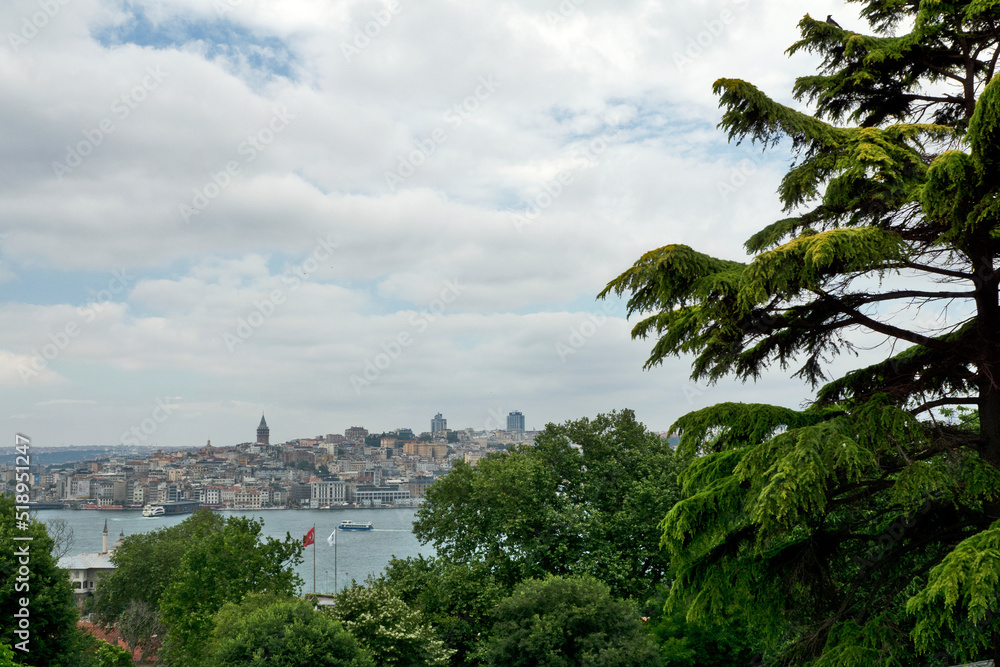 Beyoğlu, Istanbul, Turkey, June 22nd 2022: Panorama Beyoğlu. Beyoğlu is ...