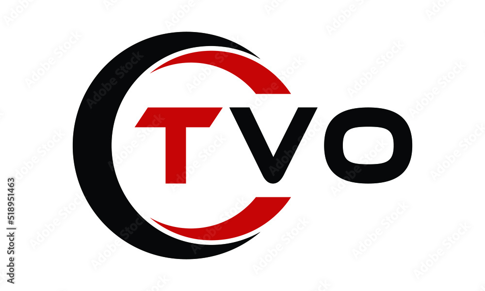 TVO three letter swoosh logo design vector template | monogram logo ...