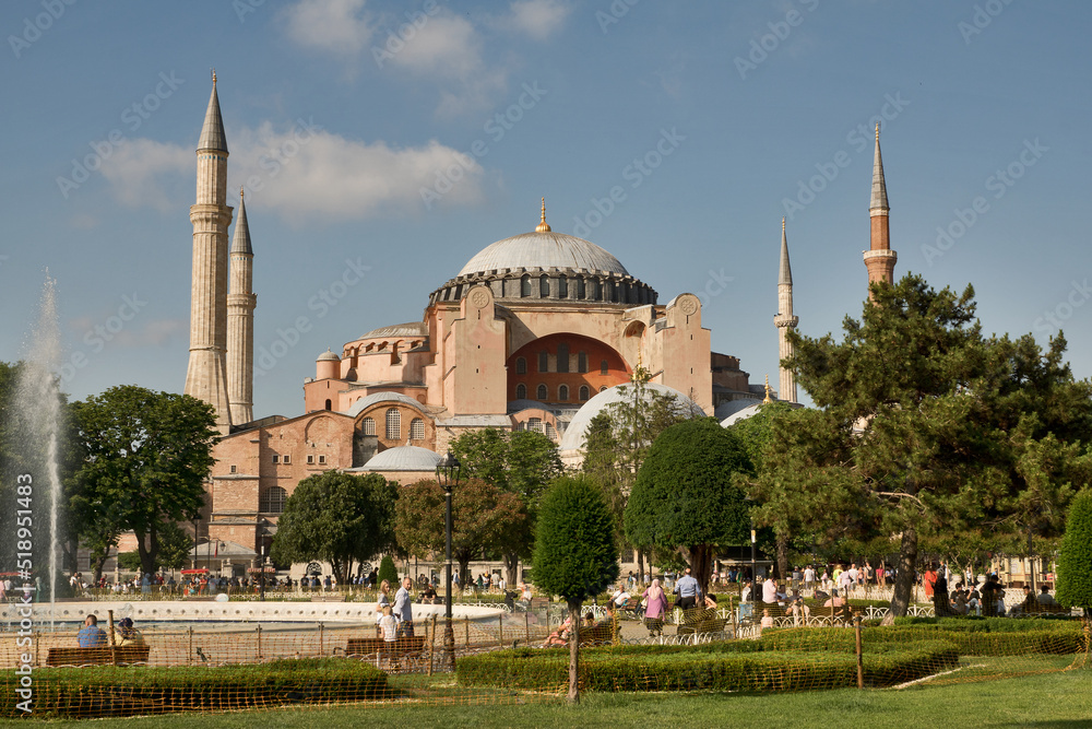 Istanbul, Turkey, June 22nd 2022: Hagia Sophia. Built by the eastern ...
