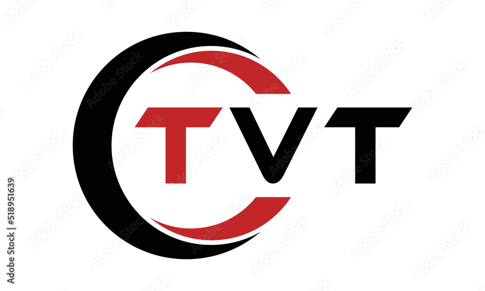 TVT three letter swoosh logo design vector template | monogram logo ...