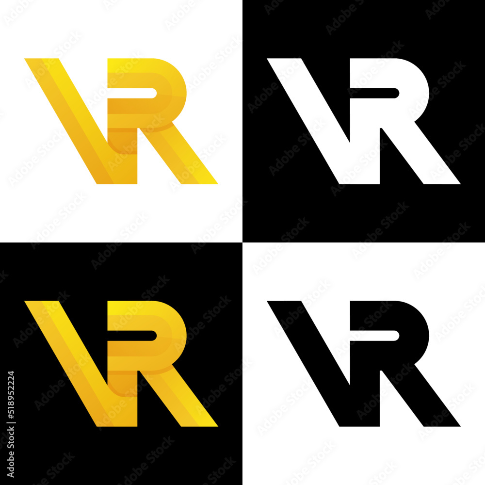 letter V and R gradient logo design Stock Vector | Adobe Stock