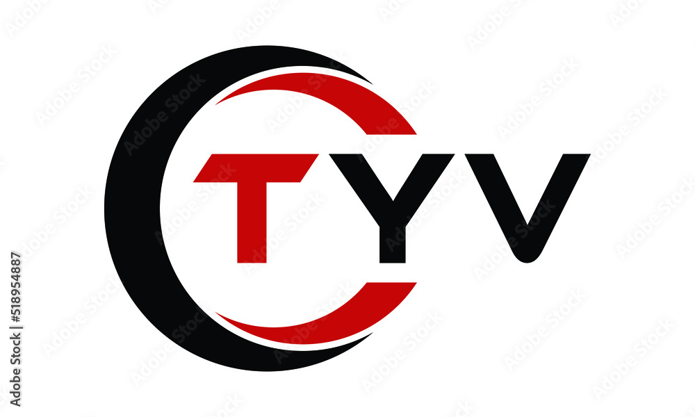 TYV three letter swoosh logo design vector template | monogram logo ...