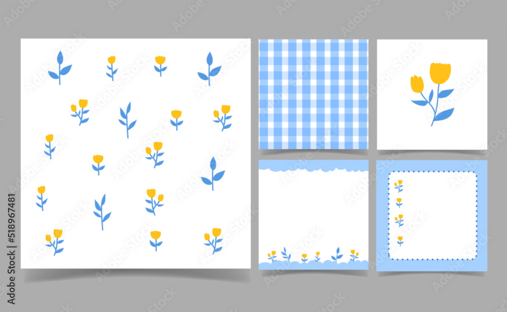 blue memo notes Template for Greeting Scrap booking Card Design ...