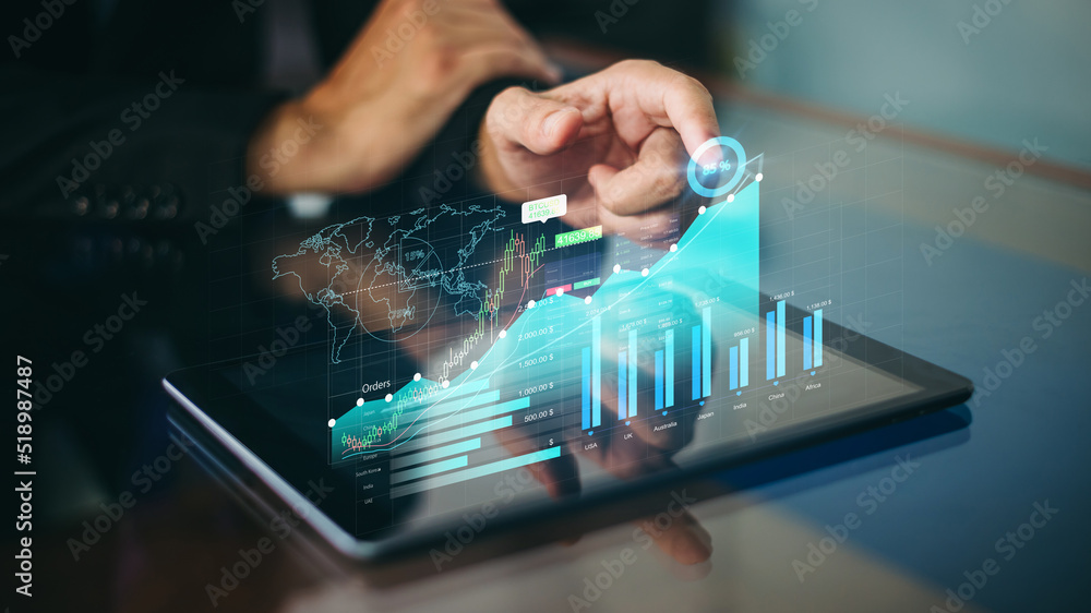 Business analysis big data screen and economic growth with financial ...