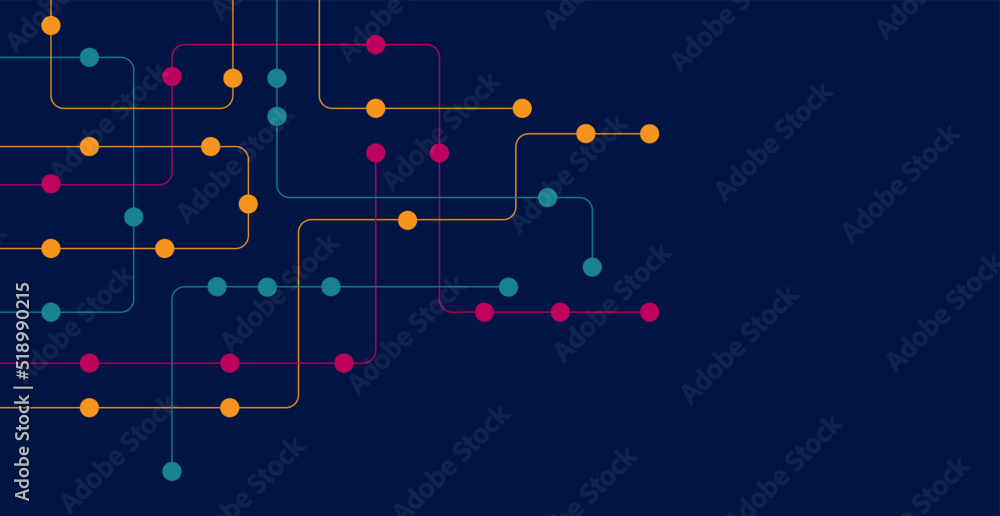 Circuit connect lines and dots. Network technology and Connection ...
