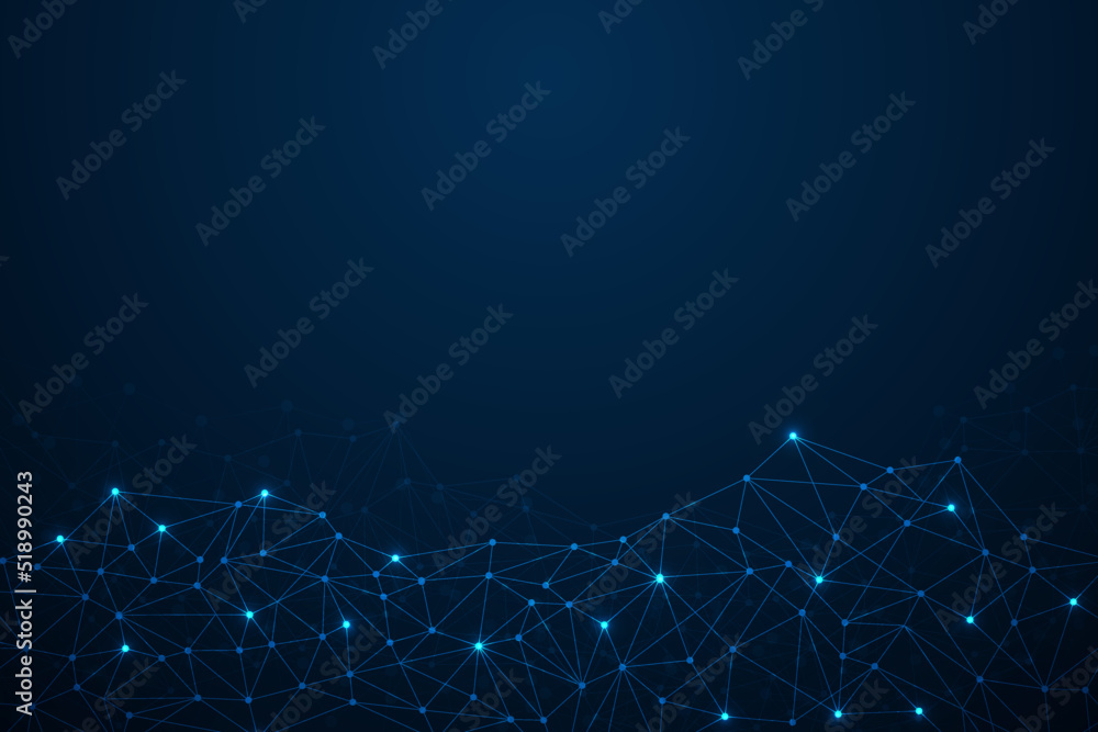 Geometric connected abstract background. Connecting dots and lines ...