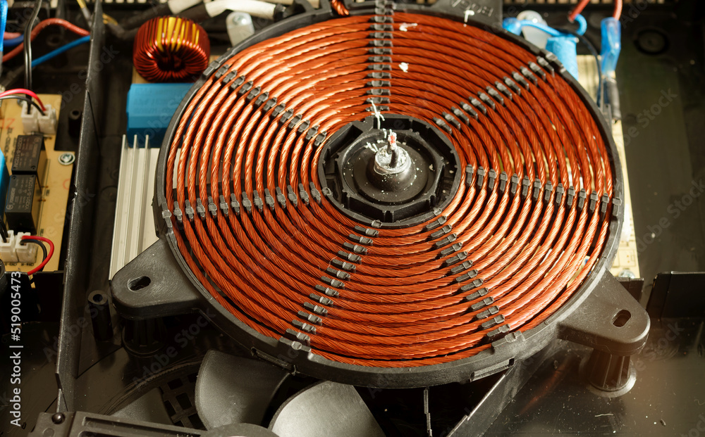 Electromagnetic spiral of an induction cooker. Parts for induction ...